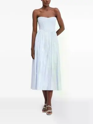 Bardot Striped Strapless Midi Dress