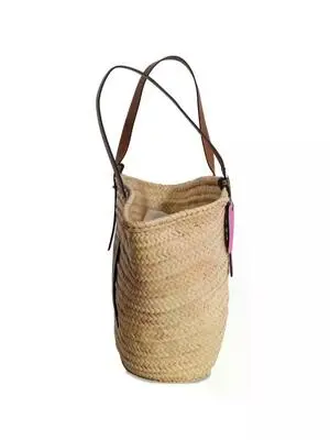 Loewe Large Anagram Raffia Basket Tote Bag