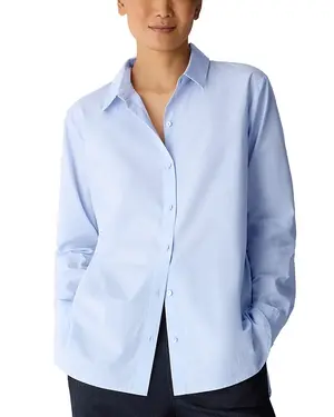 Women's Blue Poplin