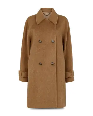 Whistles Short Wool Coat With Button Detail