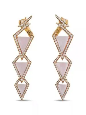 Stephen Webster Diamond And Quartz Dangle Earrings - Gold
