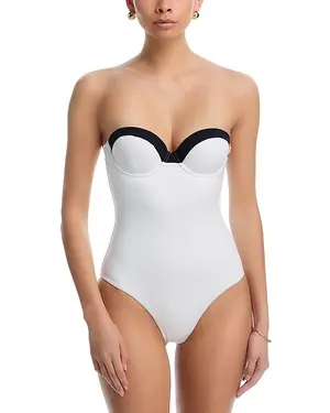 JETS Bandeau One Piece Swimsuit - White