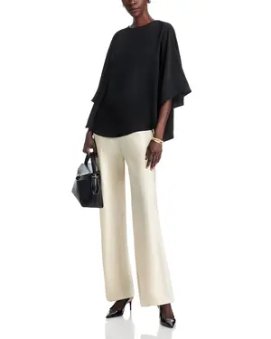 Caroline Rose Matte Crepe Crescent Top