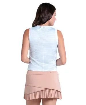 Lucky In Love Riviera Stripe Tank - Wave Blue