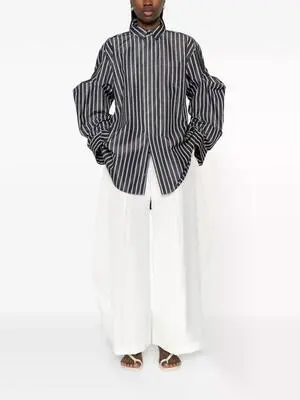 Sacai Striped Ruffled Shirt