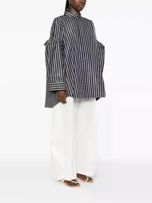 Sacai Striped Ruffled Shirt