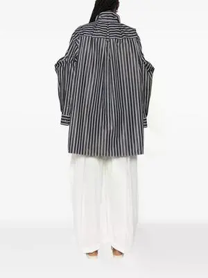 Sacai Striped Ruffled Shirt