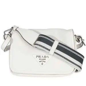 PRADA Vitello Daino Soft Medium Double Zip Flap Bag