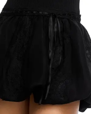 LoveShackFancy Kavita Silk Miniskirt