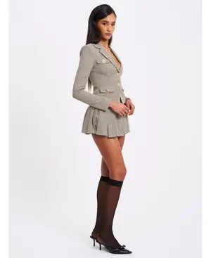 MISS CIRCLE NEW YORK Plaid Blazer Jacket