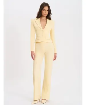 MISS CIRCLE NEW YORK Slim Fit Suit Pants - Yellow