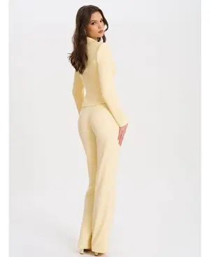 MISS CIRCLE NEW YORK Slim Fit Suit Pants - Yellow