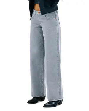 SLVRLAKE Lexi Low Rise Wide Leg Jeans - Shadow Grey