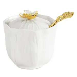 Michael Aram Gardenia Sugar Pot With Spoon - No Color