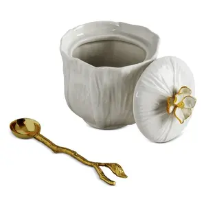 Michael Aram Gardenia Sugar Pot With Spoon