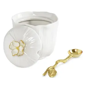 Michael Aram Gardenia Sugar Pot With Spoon