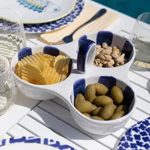 VIETRI Santorini Dot Three-part Server