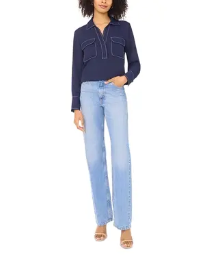 Vince Camuto Half Placket Blouse
