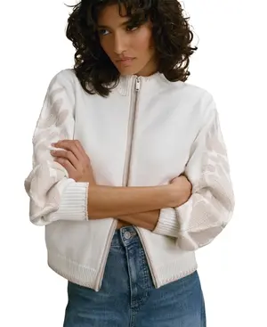 Mint Velvet Cotton-blend Embroidered Cardigan