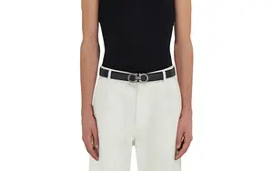 FERRAGAMO Reversible Leather Belt - Nero