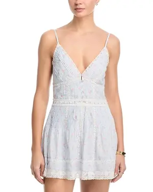LoveShackFancy Zirelle Cotton Dress With Floral Print