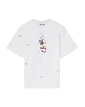 GANNI Daisy Duck Graphic T-shirt - Bright White