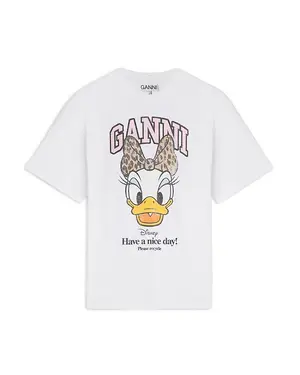 GANNI Daisy Duck Graphic Tee - Bright White