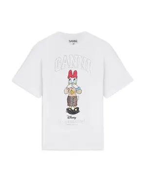 GANNI Daisy Duck Graphic Tee - Bright White