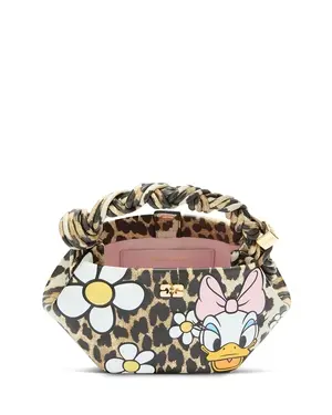 GANNI Bou Mini Daisy Duck Leopard Print Bag