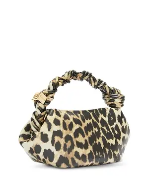 GANNI Bou Mini Daisy Duck Leopard Print Bag