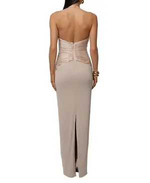JLUXLABEL Enchanted Nights Halterneck Maxi Dress