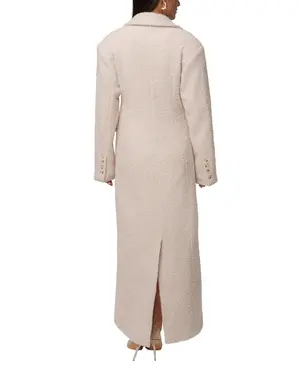 JLUXLABEL Textured Full-length Coat With Notched Lapel