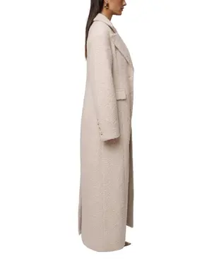 JLUXLABEL Textured Full-length Coat With Notched Lapel