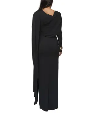 JLUXLABEL Asymmetric Maxi Dress - Black