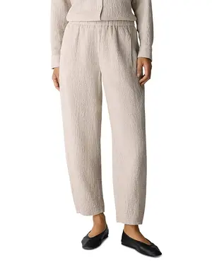 Eileen Fisher Cotton Doubleweave Ankle Lantern Pants