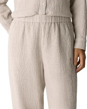 Eileen Fisher Cotton Doubleweave Ankle Lantern Pants