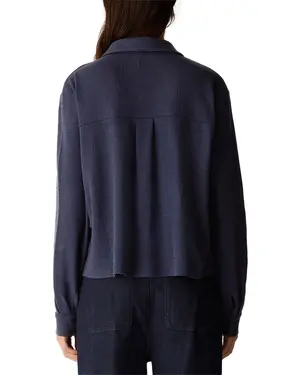 Eileen Fisher Stretch Jersey Classic Collar Shirt