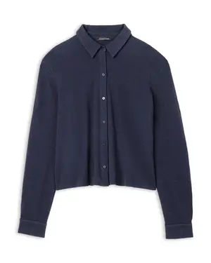Eileen Fisher Stretch Jersey Classic Collar Shirt