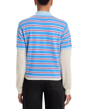 Guest In Residence Layered Stripe Rugby Sweater