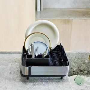 JOSEPH JOSEPH Extend Steel Plus Expandable Dish Rack With Wine Glass Holder