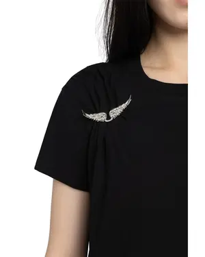 Zadig&Voltaire Suzan Wing Brooch T-shirt - Black