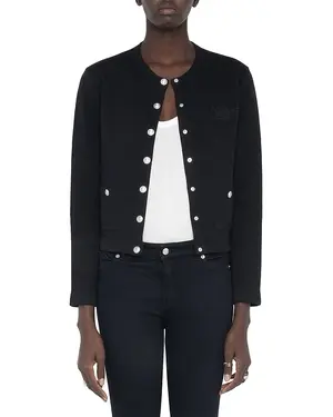 Zadig&Voltaire Cama Snap Front Sweatshirt