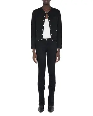 Zadig&Voltaire Cama Snap Front Sweatshirt