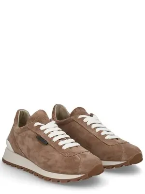 Brunello Cucinelli Suede Sneakers - Brown