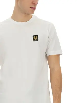 Belstaff T-shirt With Logo Patch - White