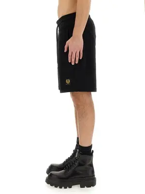 Belstaff Logo Detailing Shorts - Black