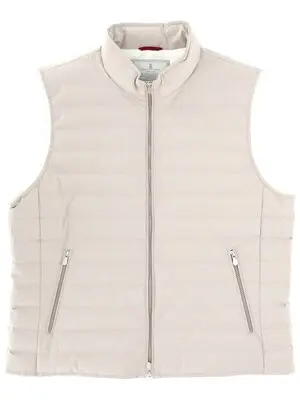 Brunello Cucinelli Padded Zip-up Vest - Beige