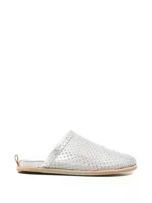 FORTE_FORTE Studded Woven Mules