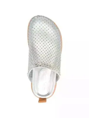 FORTE_FORTE Studded Woven Mules