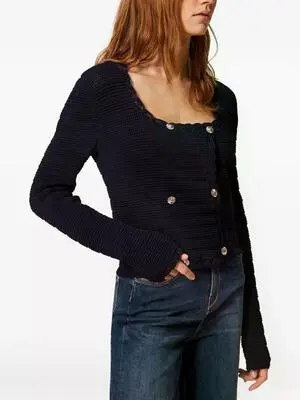 TWINSET Crochet-knit Cardigan With Gold-tone Buttons